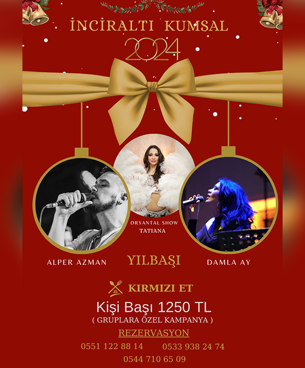 İnciraltı Kumsal Yılbaşı 2024 - İzmir Yılbaşı | İzmir Yılbaşı Programları 2026